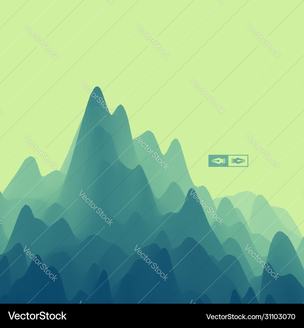 Mountain landscape mountainous terrain abstract Vector Image