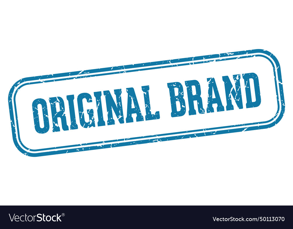 Original brand stamp rectangular Royalty Free Vector Image
