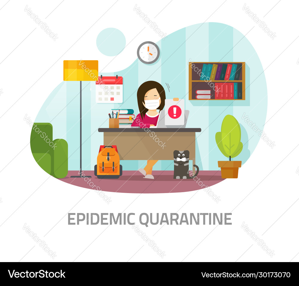 Quarantine epidemic risk concept or home isolation