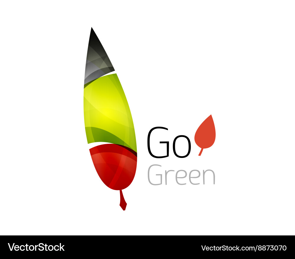 Shiny leaf icon Royalty Free Vector Image - VectorStock