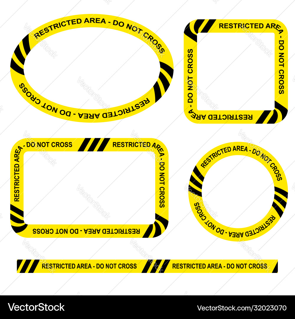 Simple set oval rectangle circle square police Vector Image