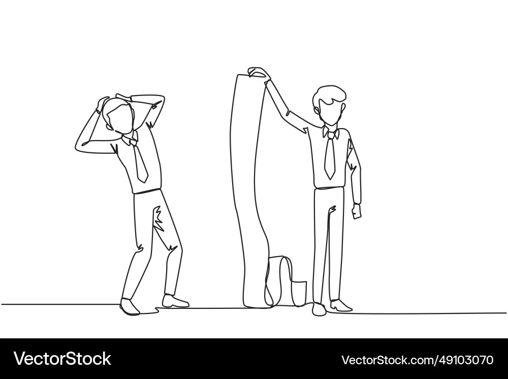 Single continuous line drawing of shocked Vector Image