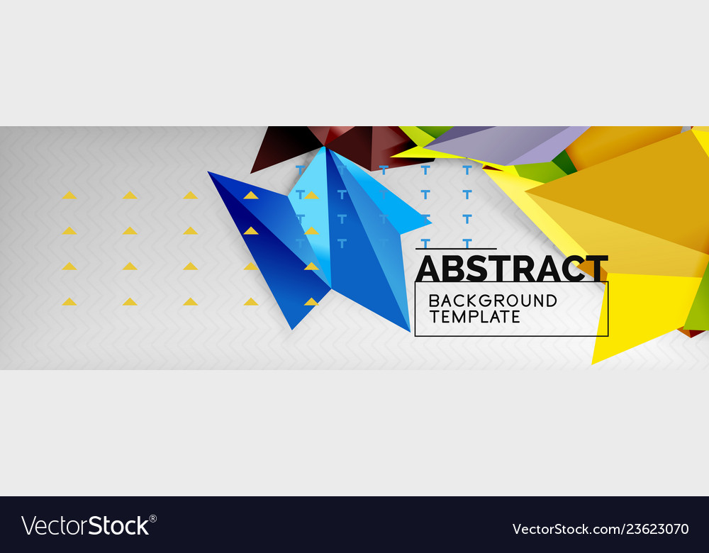 Triangles background techno template Royalty Free Vector