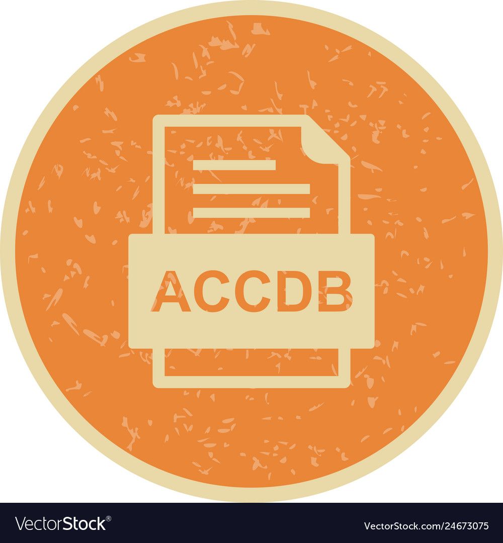 Accdb file document icon Royalty Free Vector Image