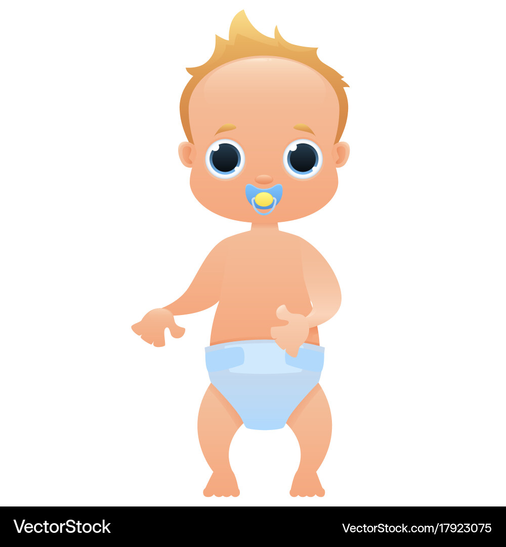 Baby cute cartoon character Royalty Free Vector Image