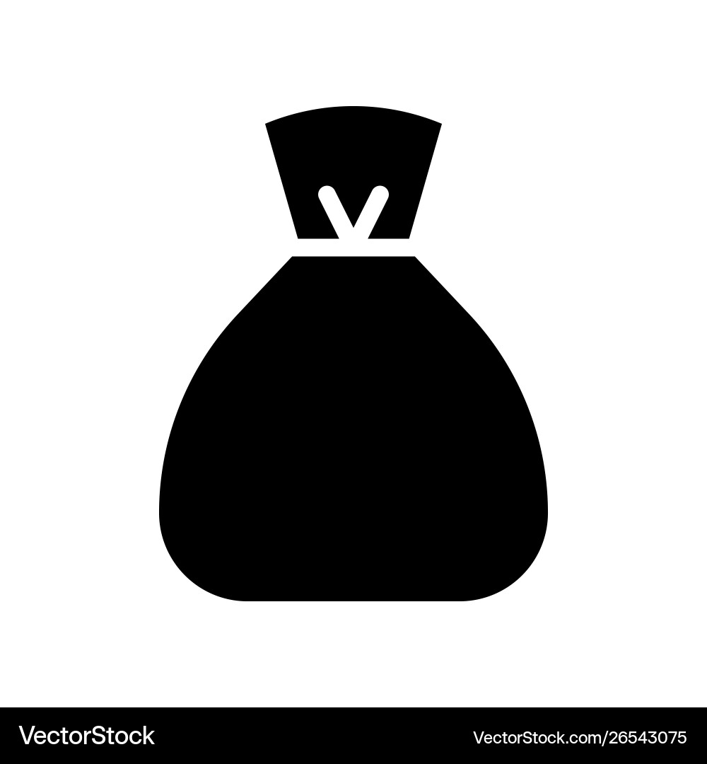 Bag flour sack food sweet solid black icon Vector Image
