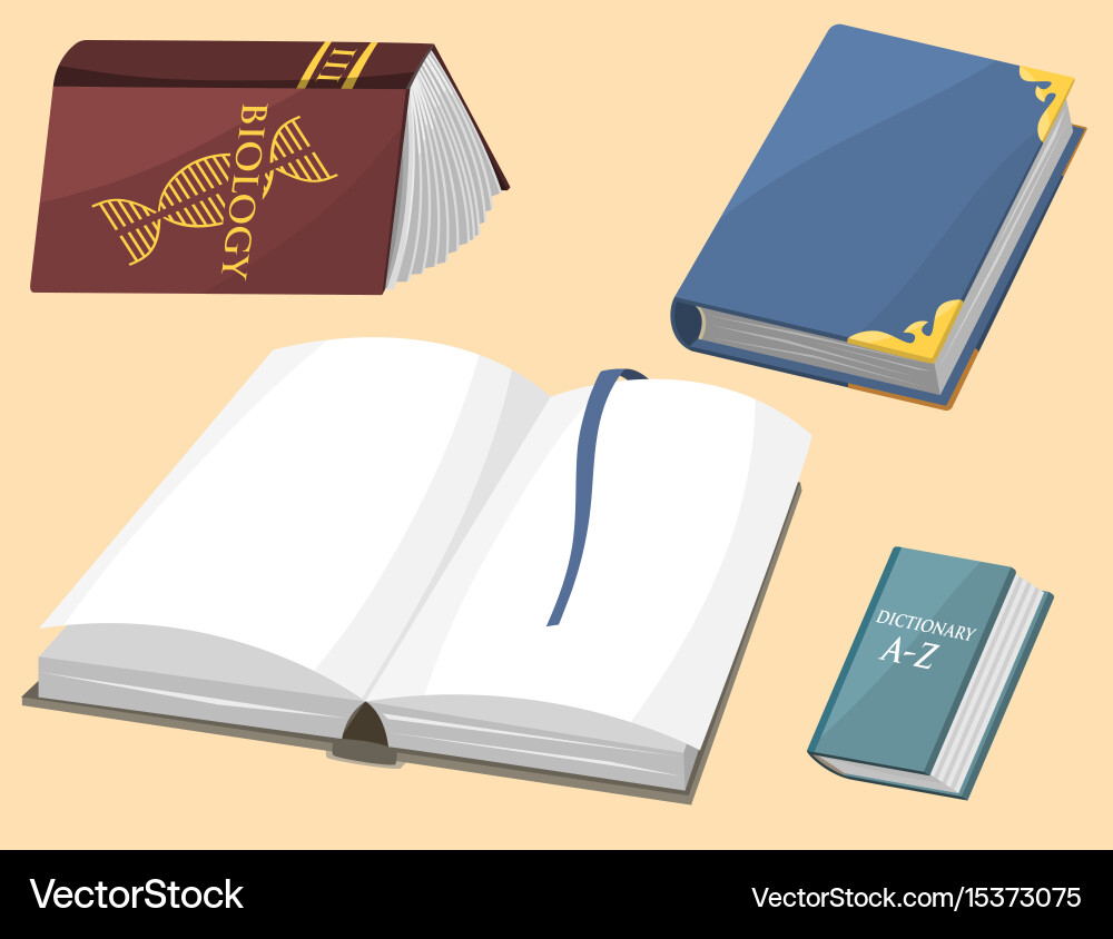 Colorful book learn literature Royalty Free Vector Image
