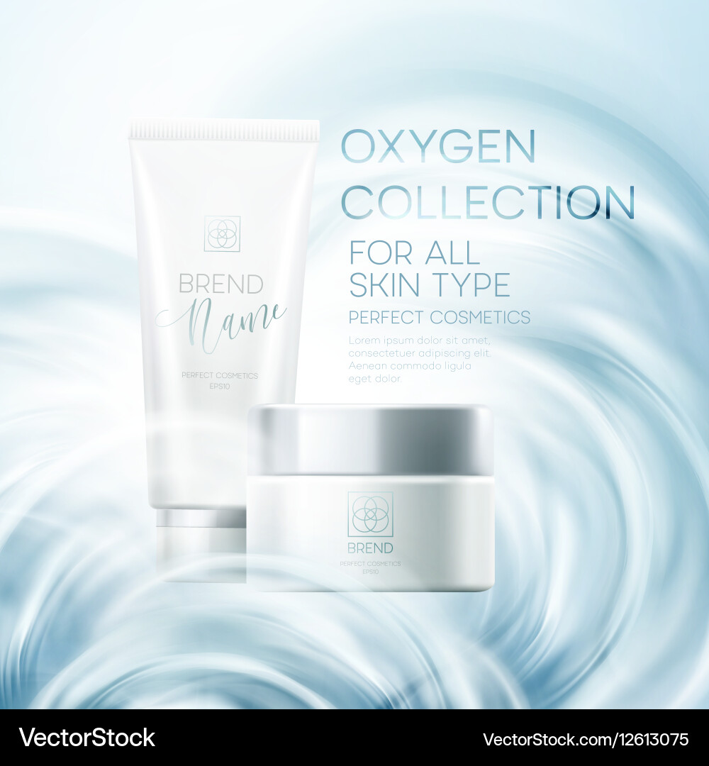 Design cosmetics product advertising Royalty Free Vector