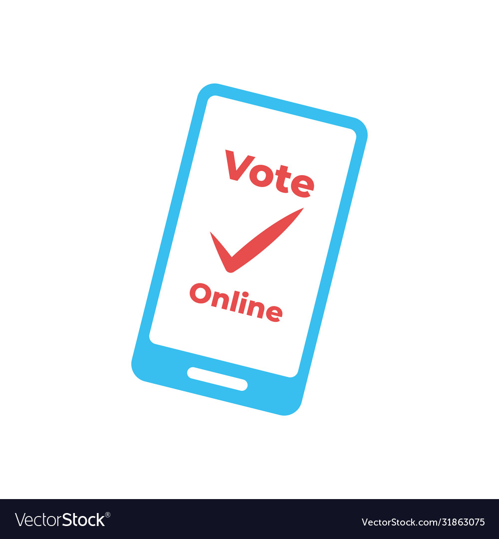 Electronic voting remote voting through Royalty Free Vector