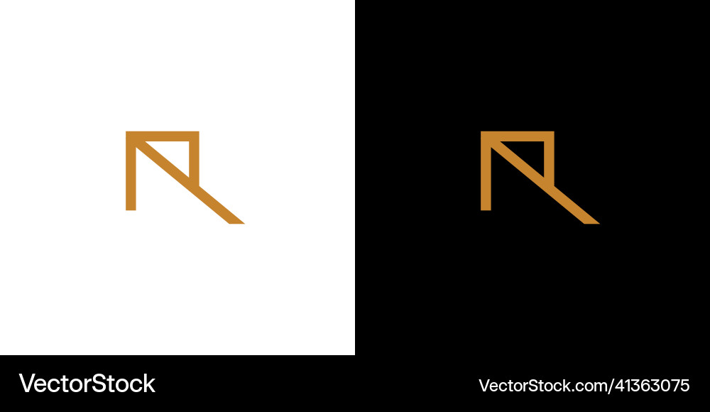 Modern and sophisticated letter r initials logo Vector Image