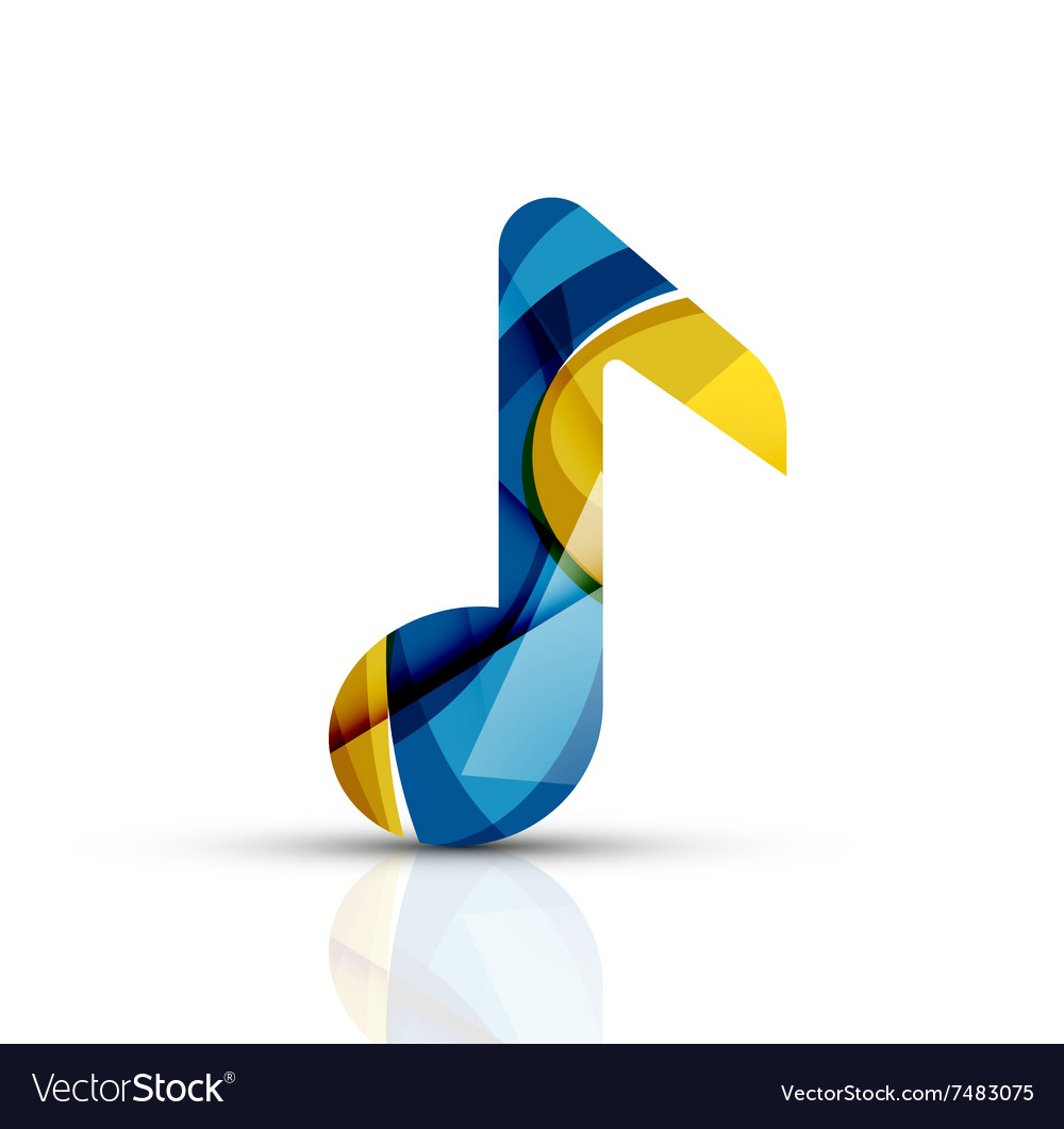 Music note logo Royalty Free Vector Image - VectorStock
