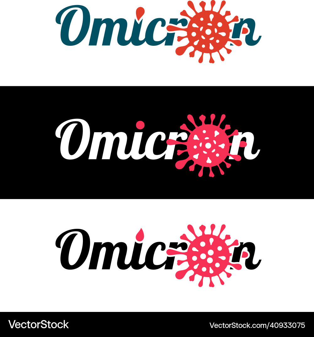 Omicron variant sars-cov-2 virus new covid-19 Vector Image