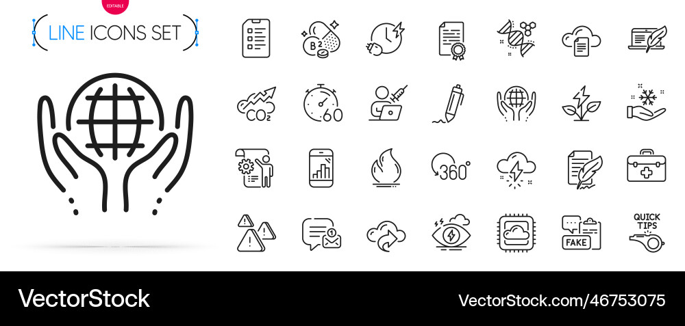 Pack of checklist attention and certificate Vector Image