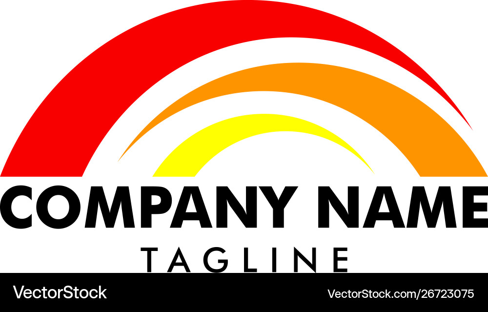 Rainbow logo design template Royalty Free Vector Image