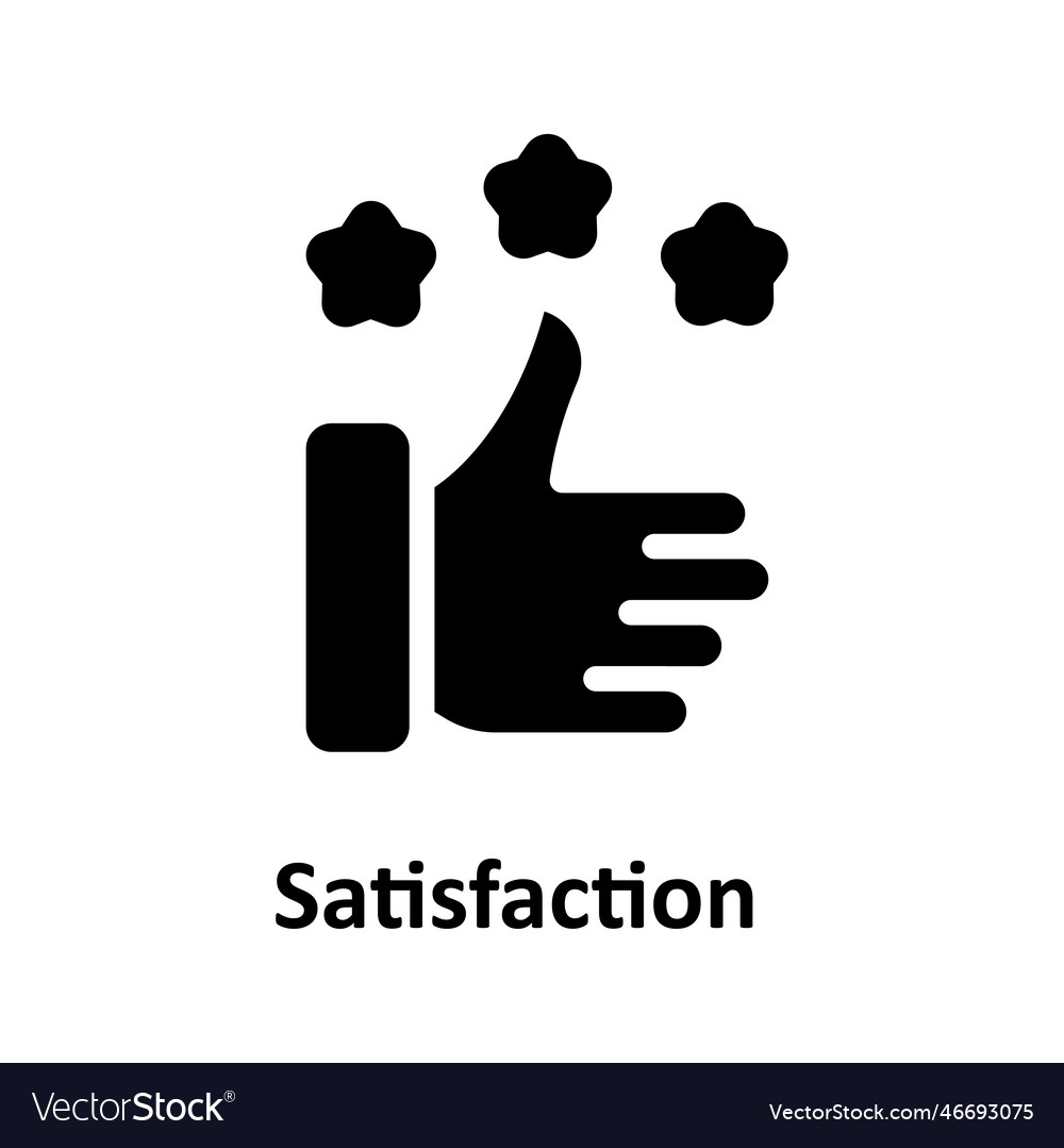 Satisfaction solid icons simple stock illu Vector Image
