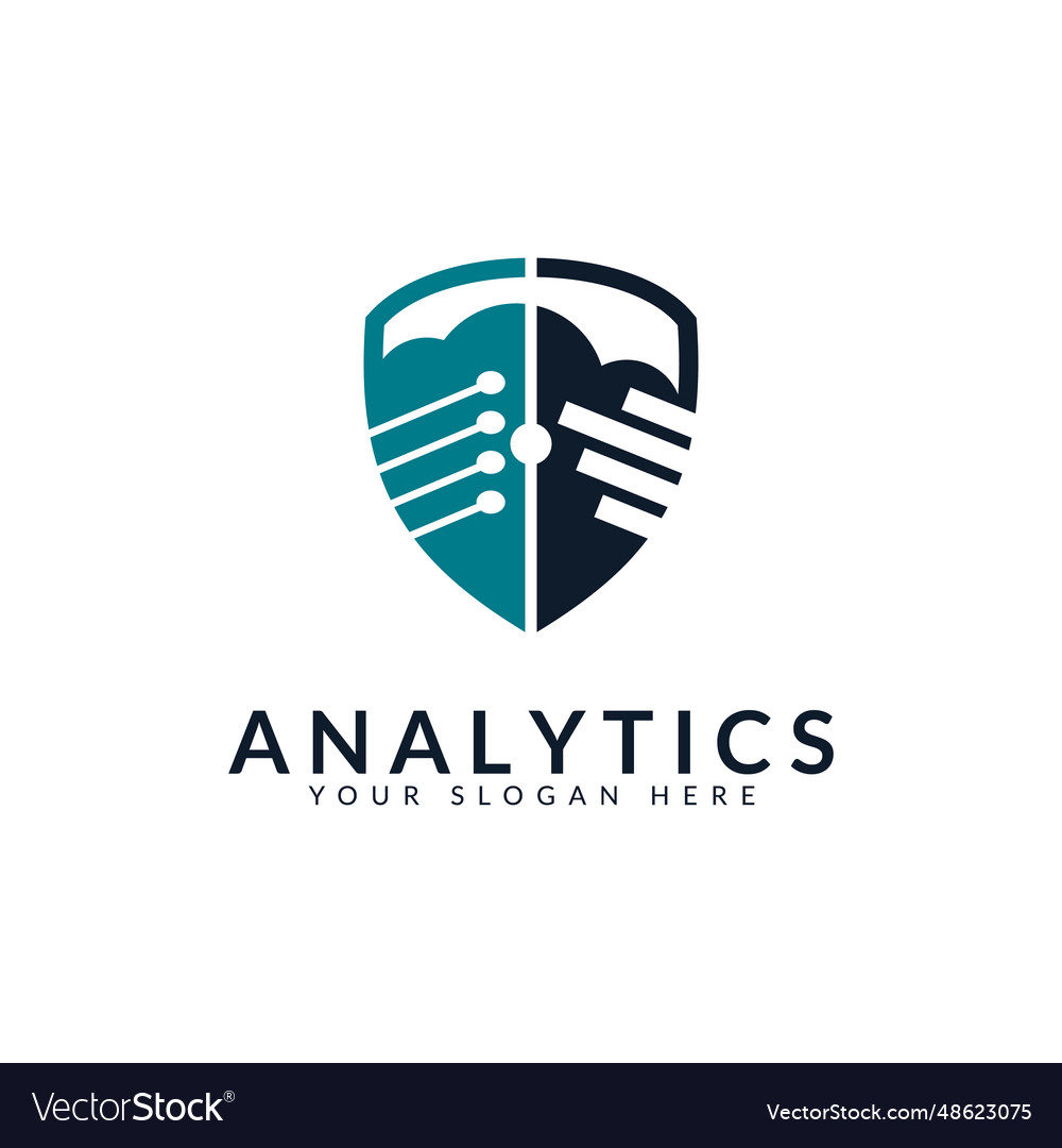 Technology security logo image Royalty Free Vector Image