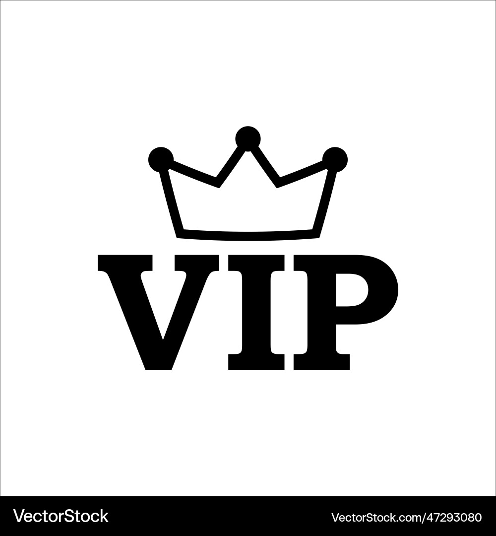 Black label with vip crown elite premium Vector Image