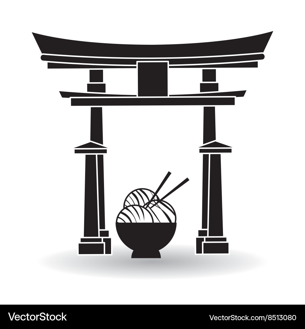 Flat of japan design Royalty Free Vector Image