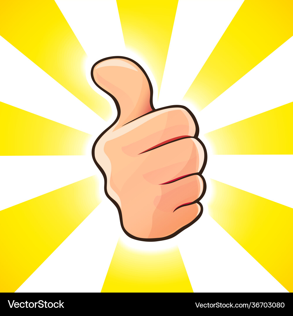 Gesture ok arm sign okay Royalty Free Vector Image