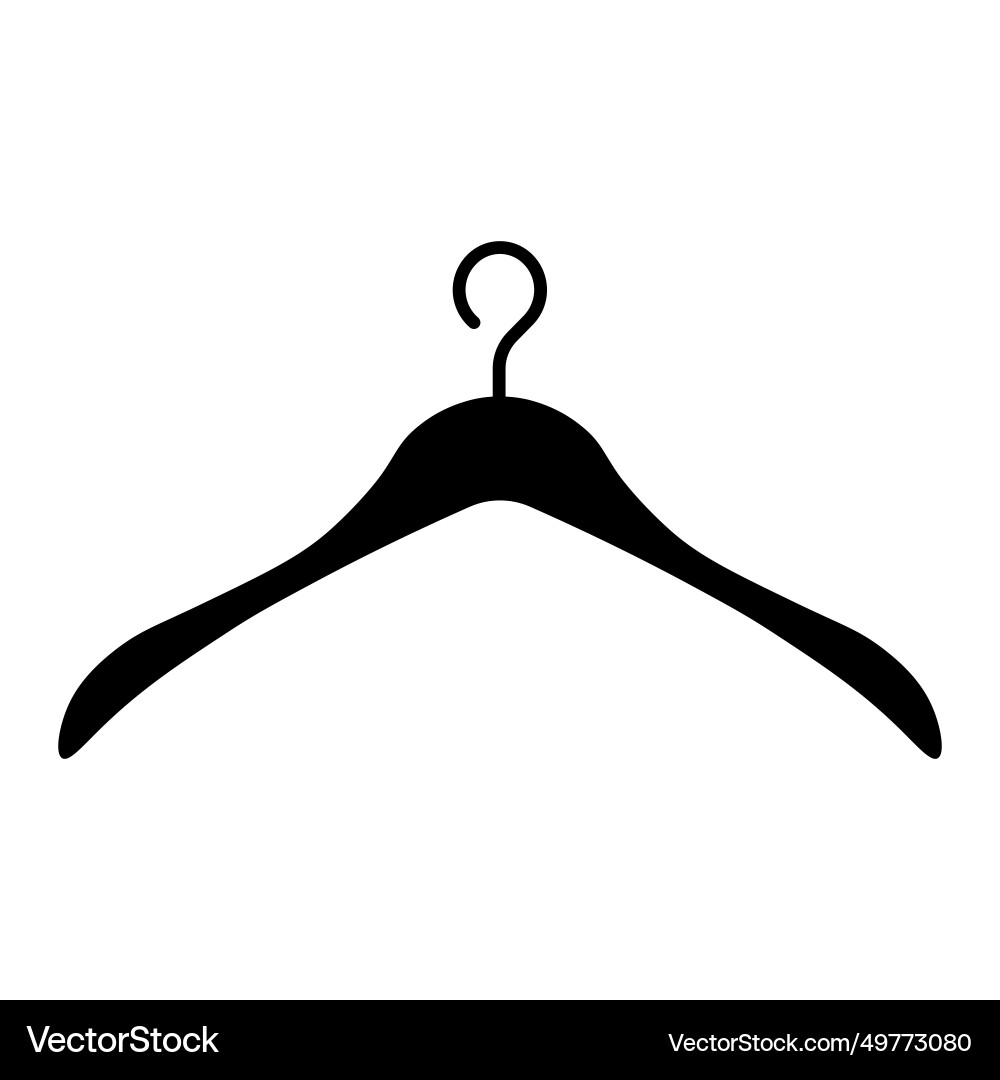 Hanger black icon on white background Royalty Free Vector