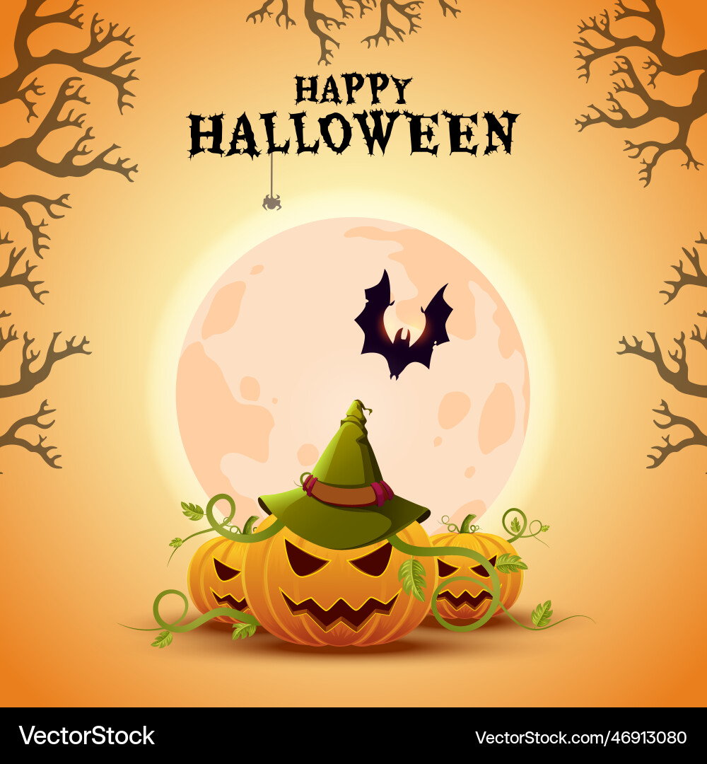 Happy halloween banner design template Royalty Free Vector