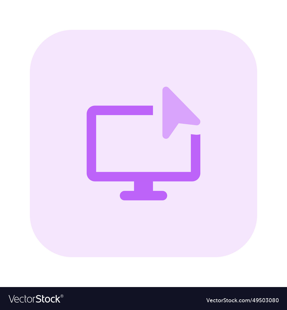 Monitor input controls the on-screen cursor Vector Image