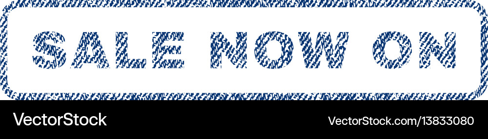 Sale now on textile stamp Royalty Free Vector Image