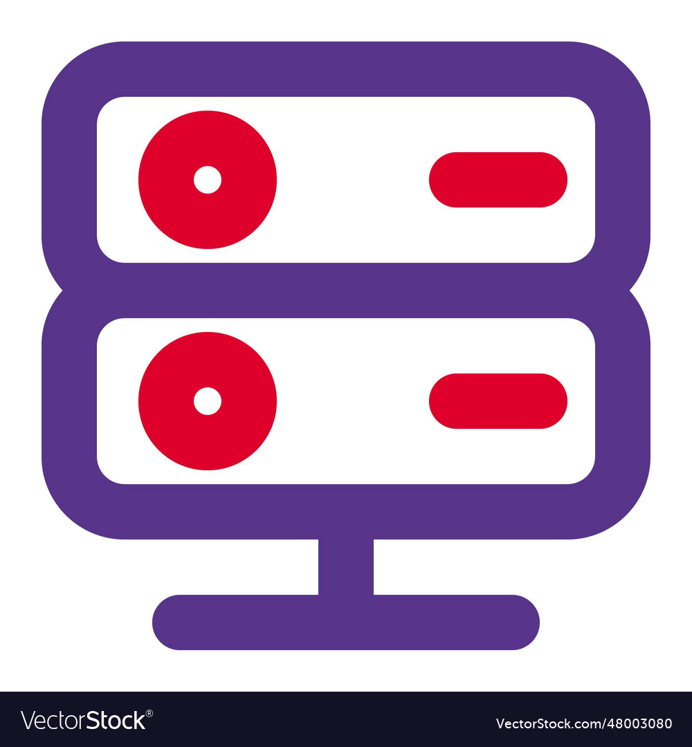 Server stack used for data storage Royalty Free Vector Image