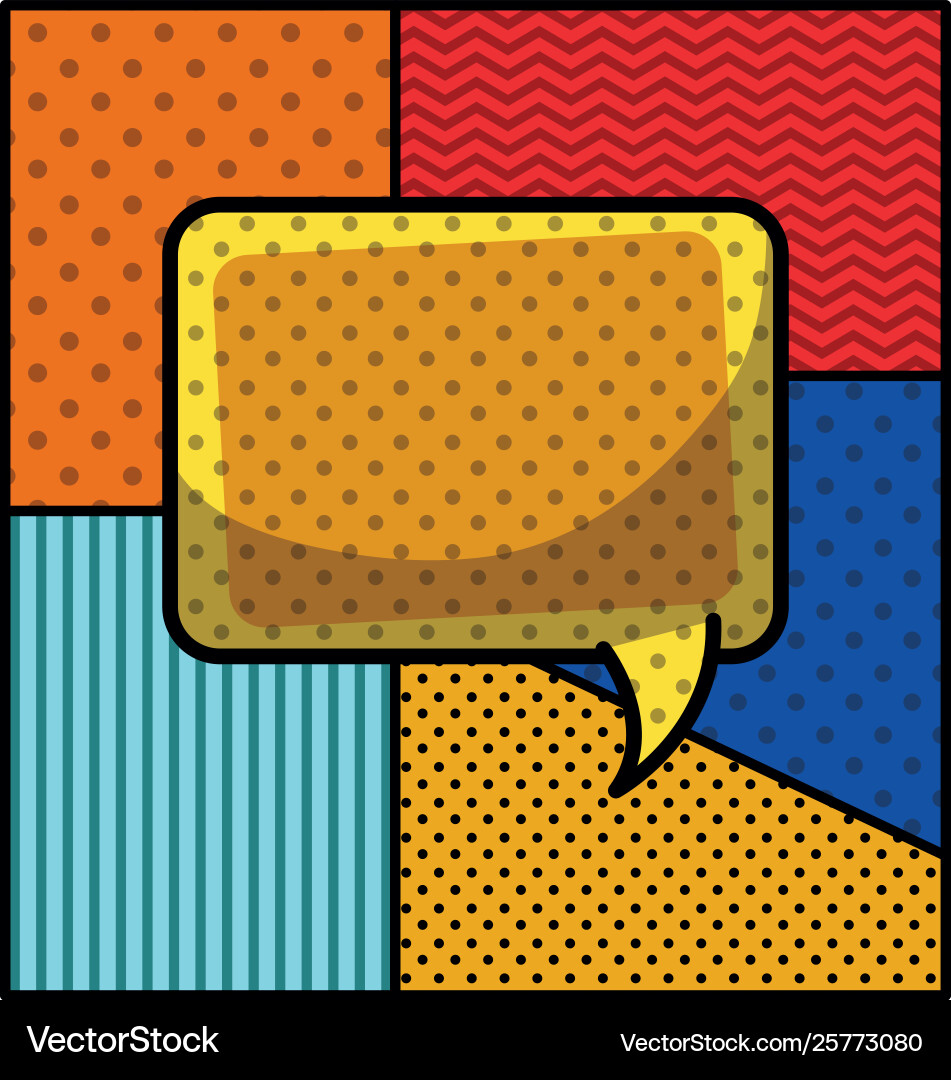 Speech bubble pop art style Royalty Free Vector Image