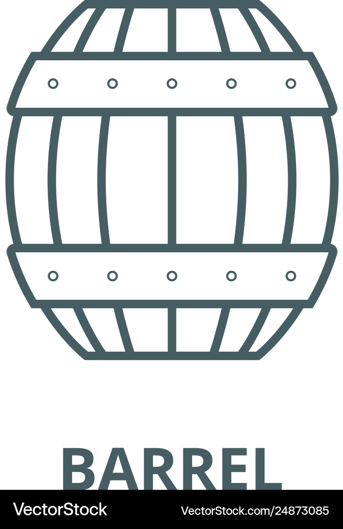 Barrel line icon outline sign Royalty Free Vector Image