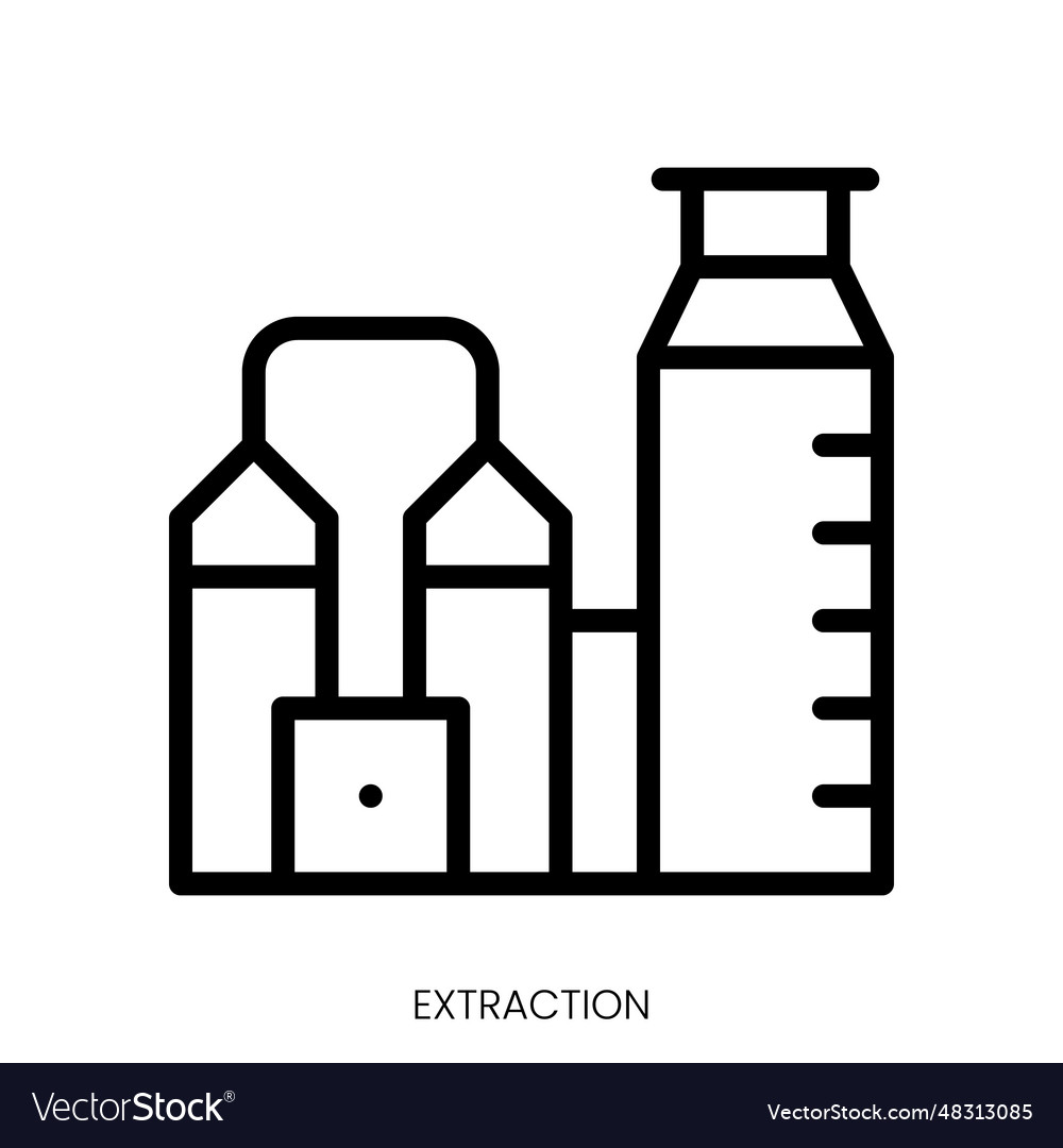 Extraction icon line art style design isolated Vector Image