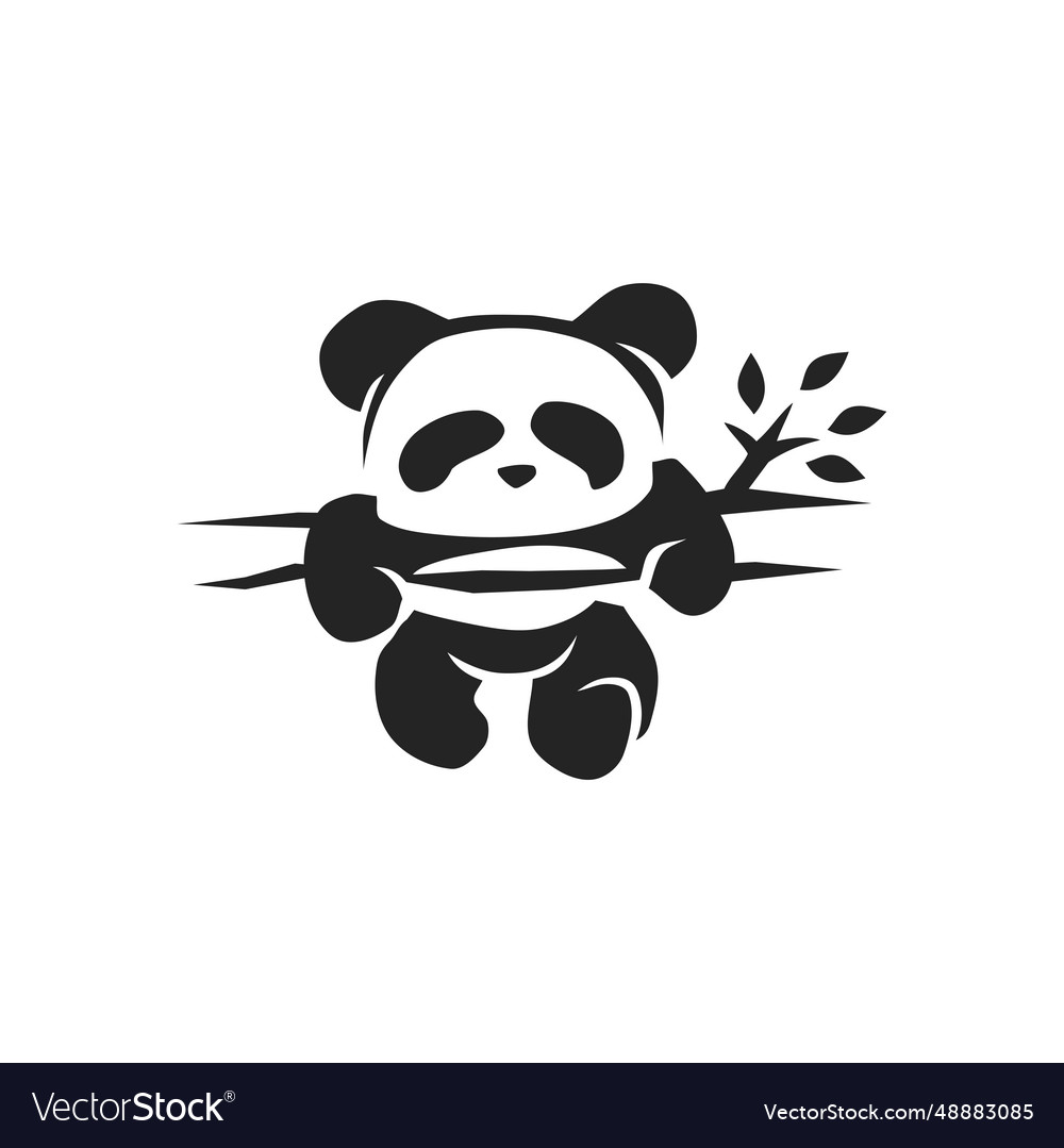 Panda logo template isolated brand identity icon Vector Image