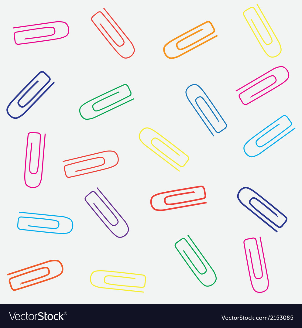 Paperclips seamless pattern Royalty Free Vector Image