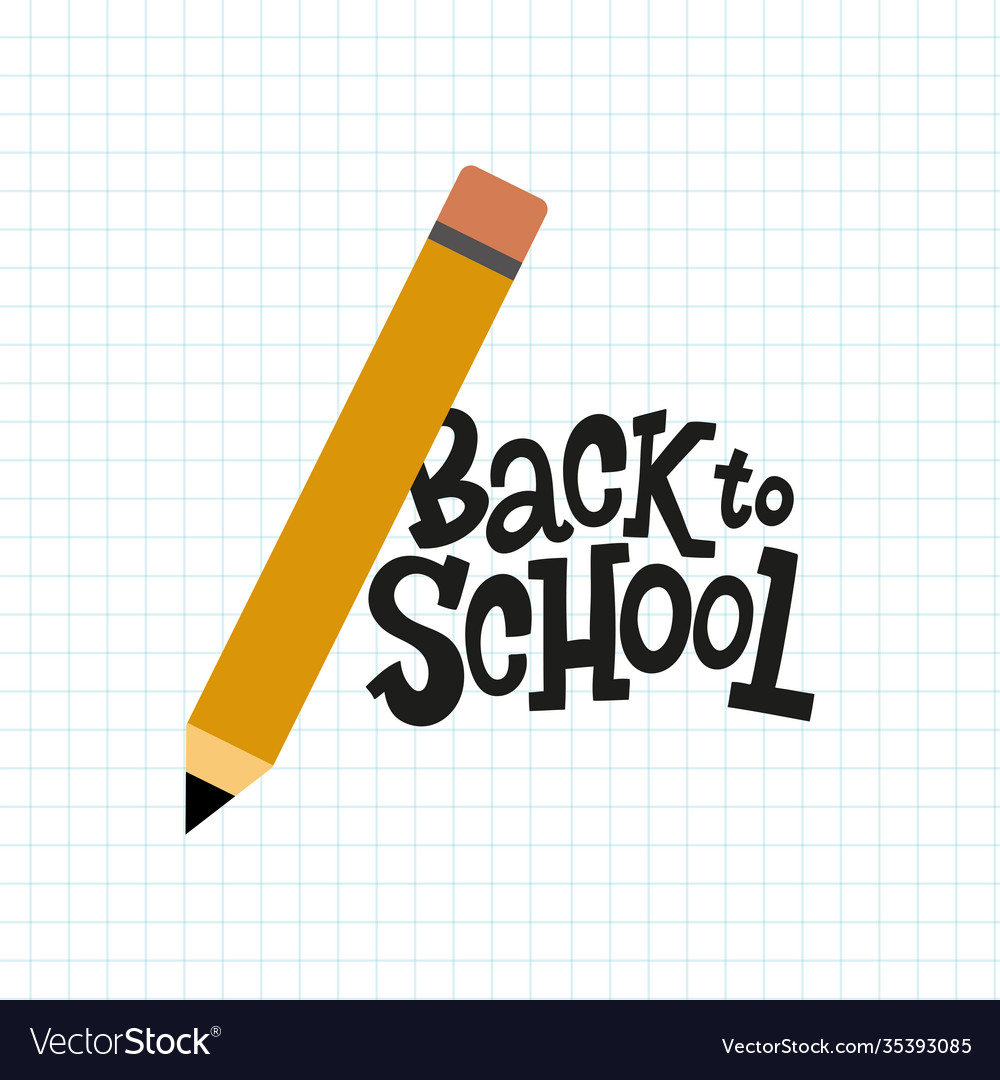 Pencil back to school Royalty Free Vector Image