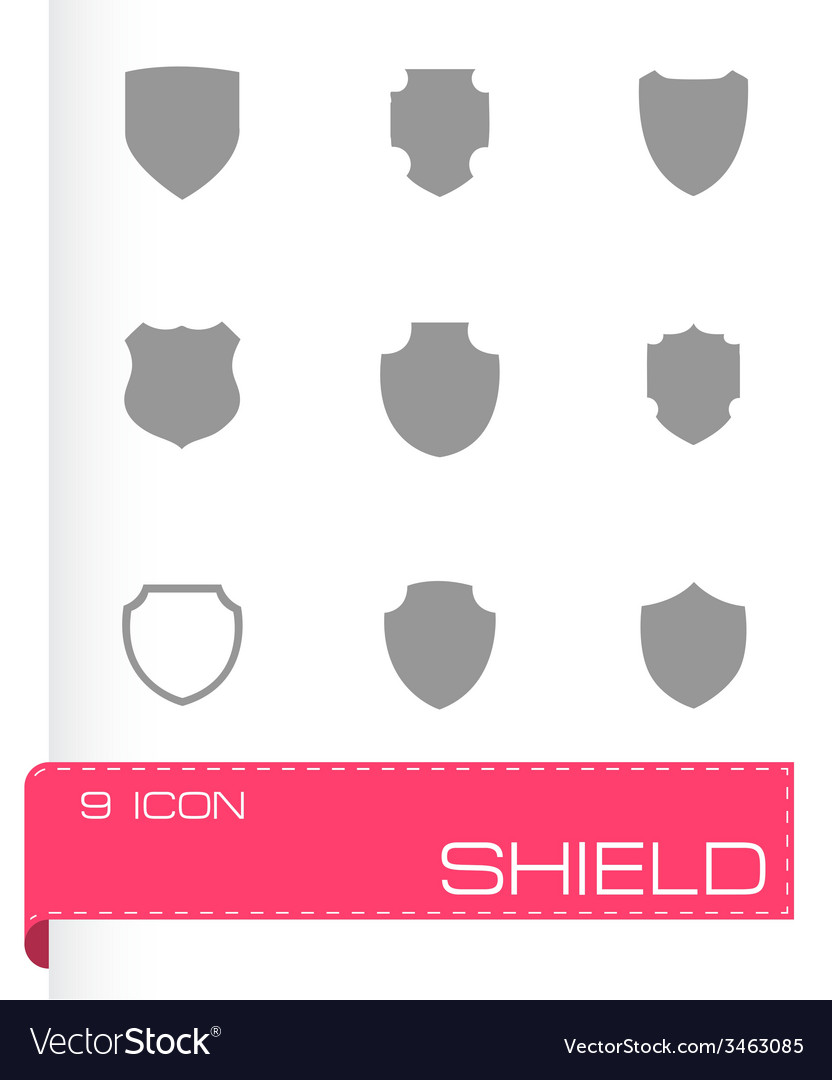 Shield icon set Royalty Free Vector Image - VectorStock