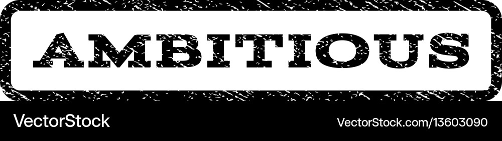 Ambitious watermark stamp Royalty Free Vector Image