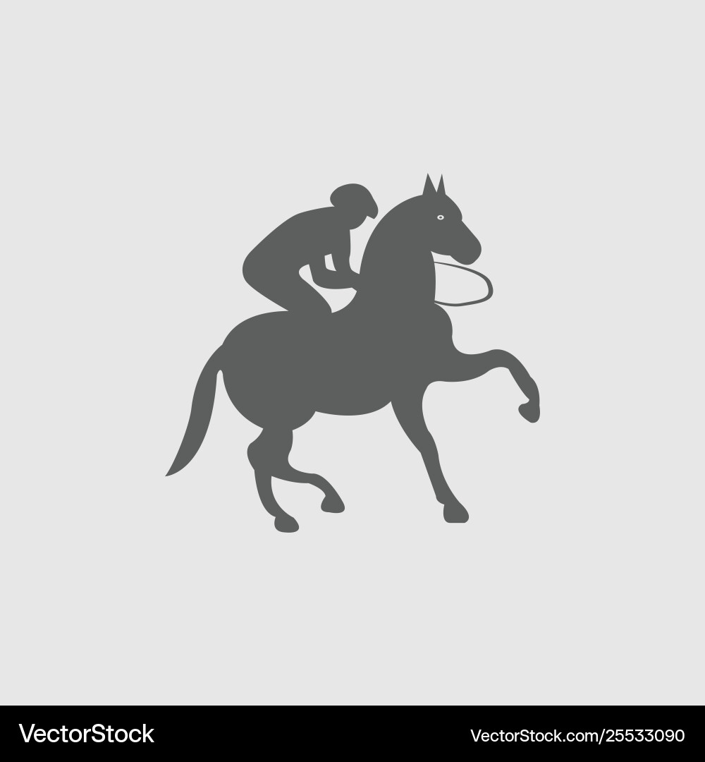 Black horse riding equestrian icon Royalty Free Vector Image