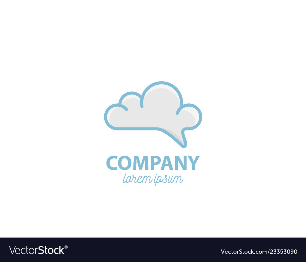 Brain cloud logo Royalty Free Vector Image - VectorStock