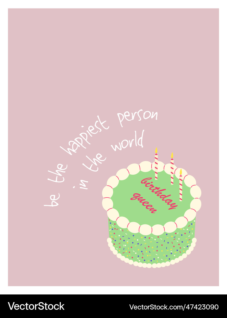 Cartoon birthday greeting card Royalty Free Vector Image