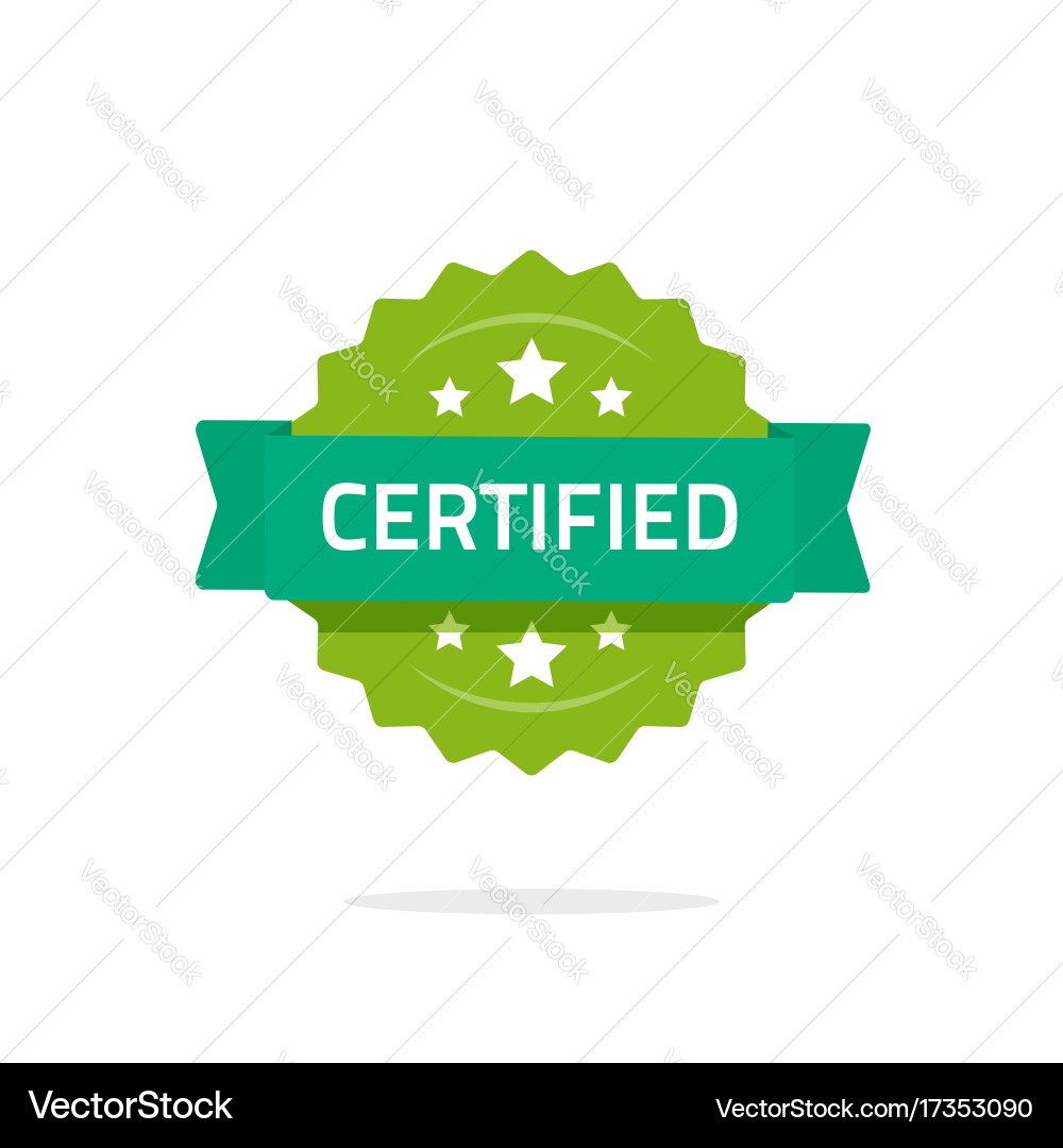 Certified stamp or seal sign isolated Royalty Free Vector