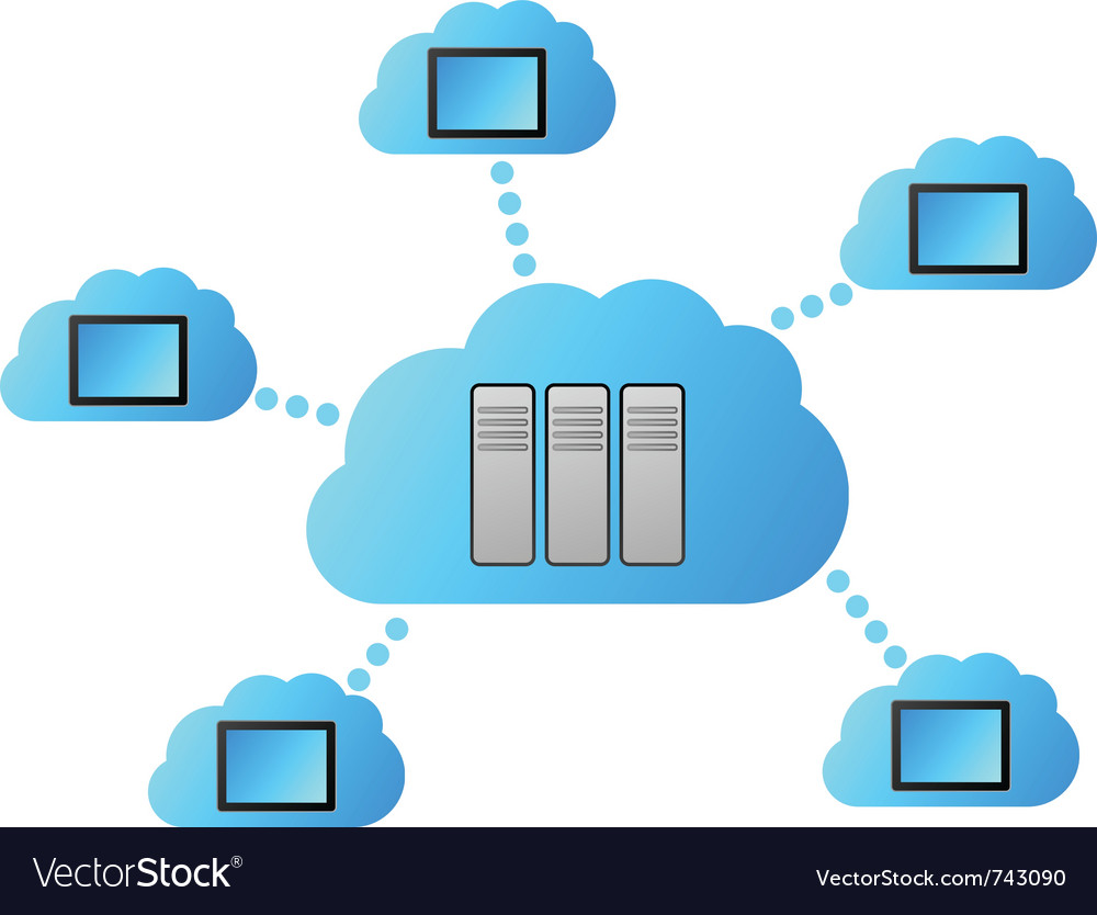 Cloud computing Royalty Free Vector Image - VectorStock