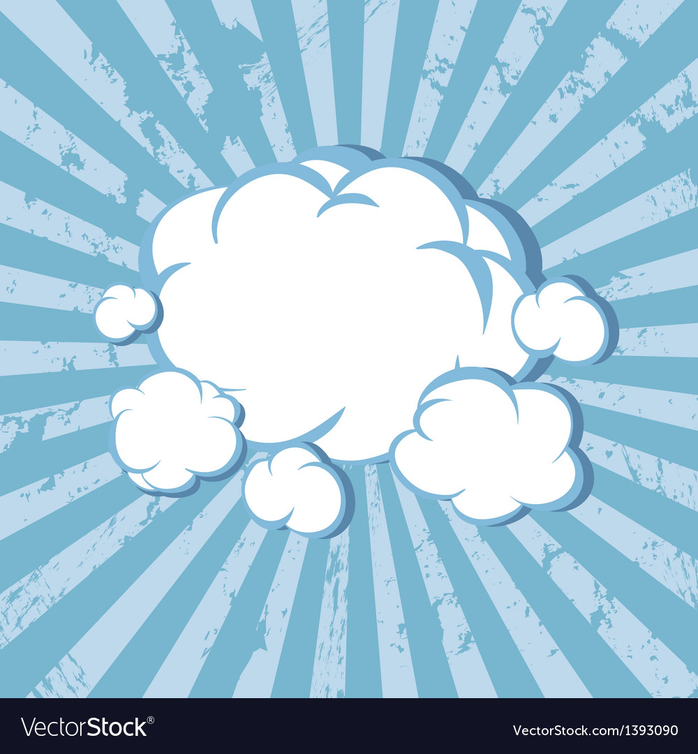 Clouds comic book background Royalty Free Vector Image