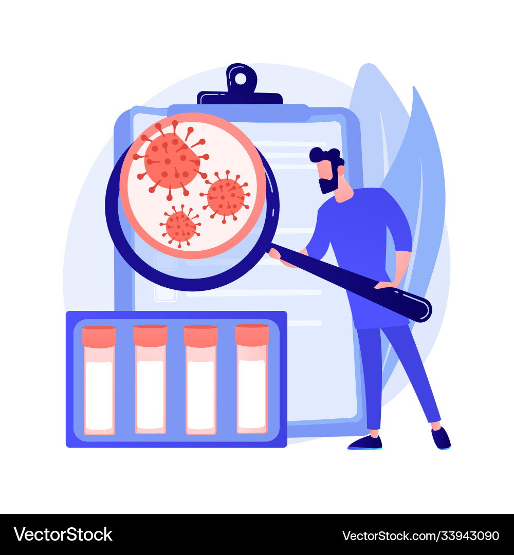 Coronavirus test kit abstract concept Royalty Free Vector