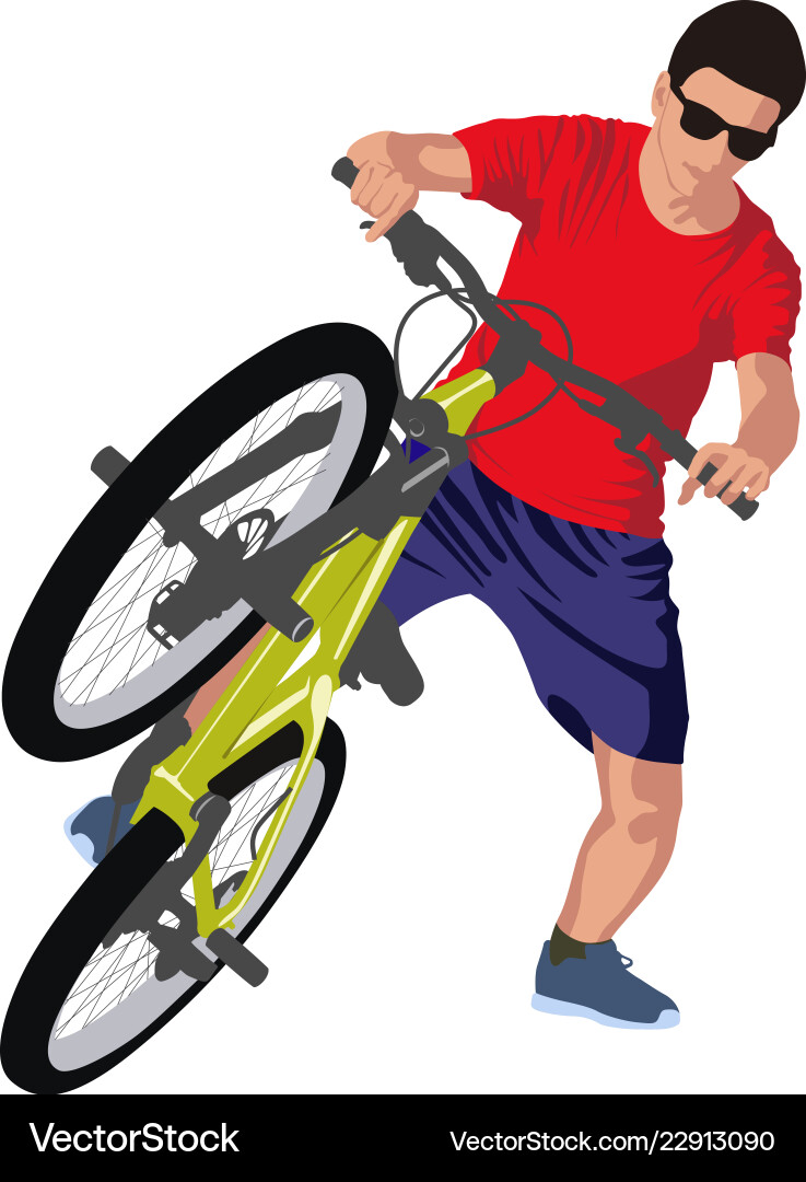 Cyclist Royalty Free Vector Image - VectorStock