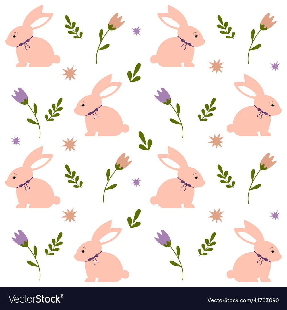 Easter seamless pattern Royalty Free Vector Image