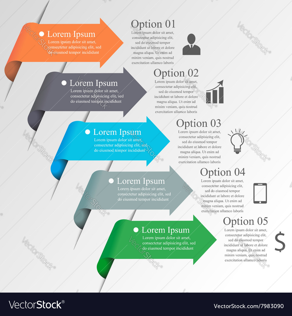 Infographics arrow template Royalty Free Vector Image