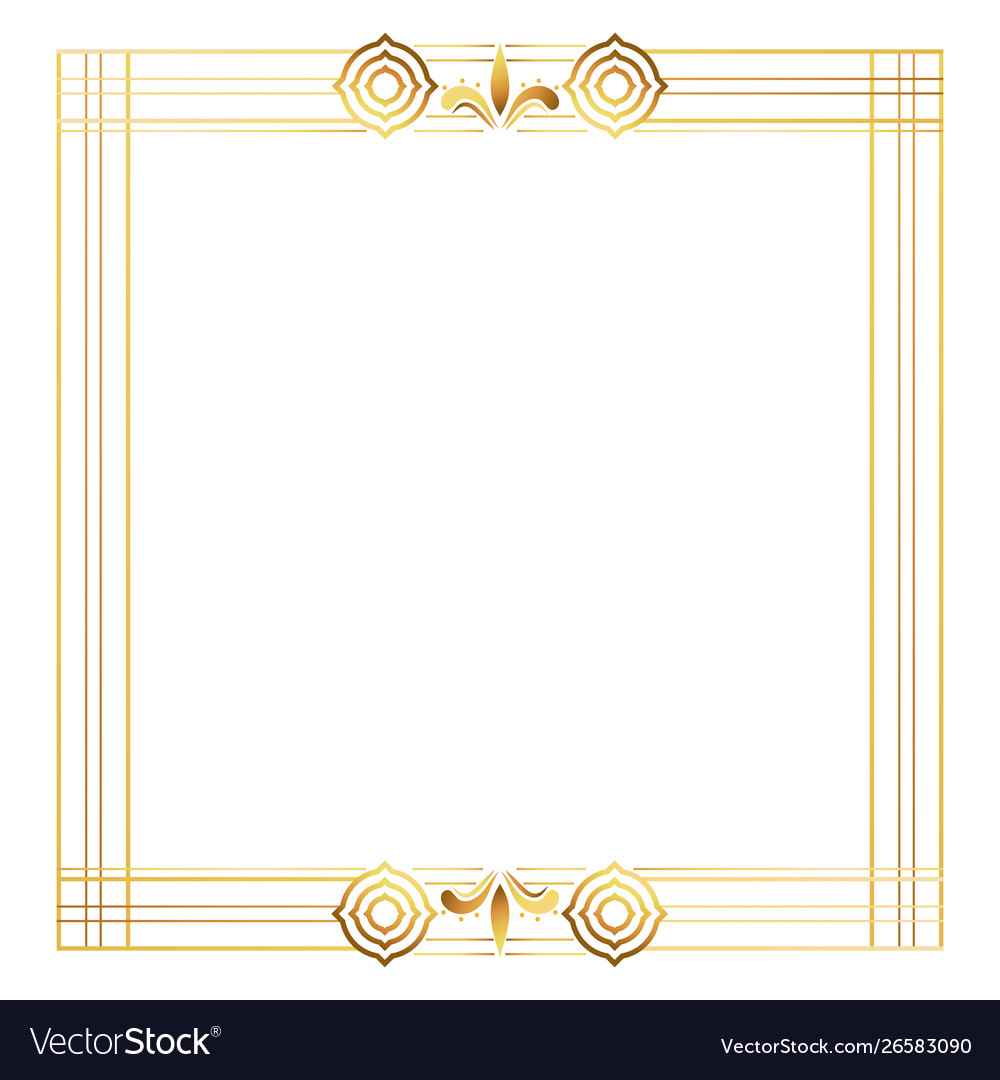 Isolated art deco frame design Royalty Free Vector Image Isolated art deco frame design Royalty Free Vector Image