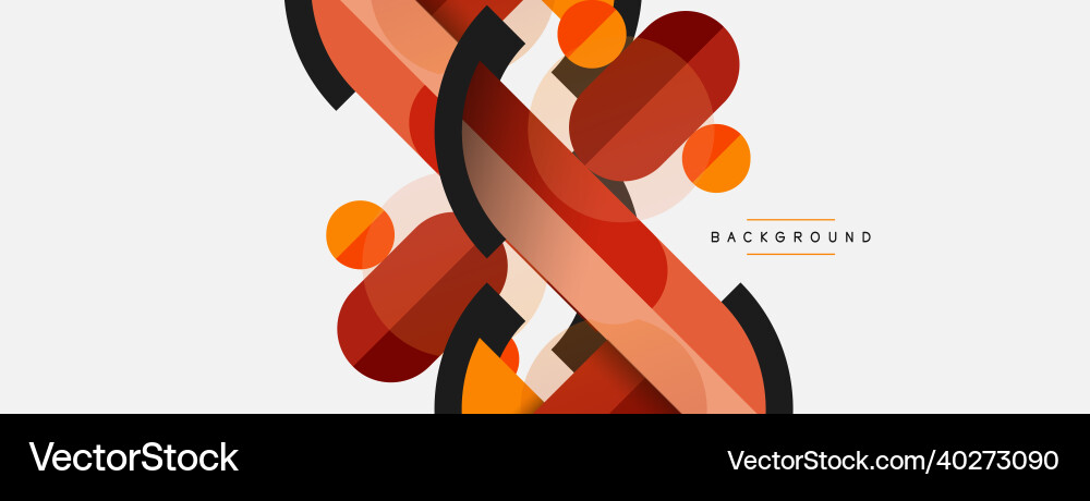 Round geometric shapes lines and circles Vector Image