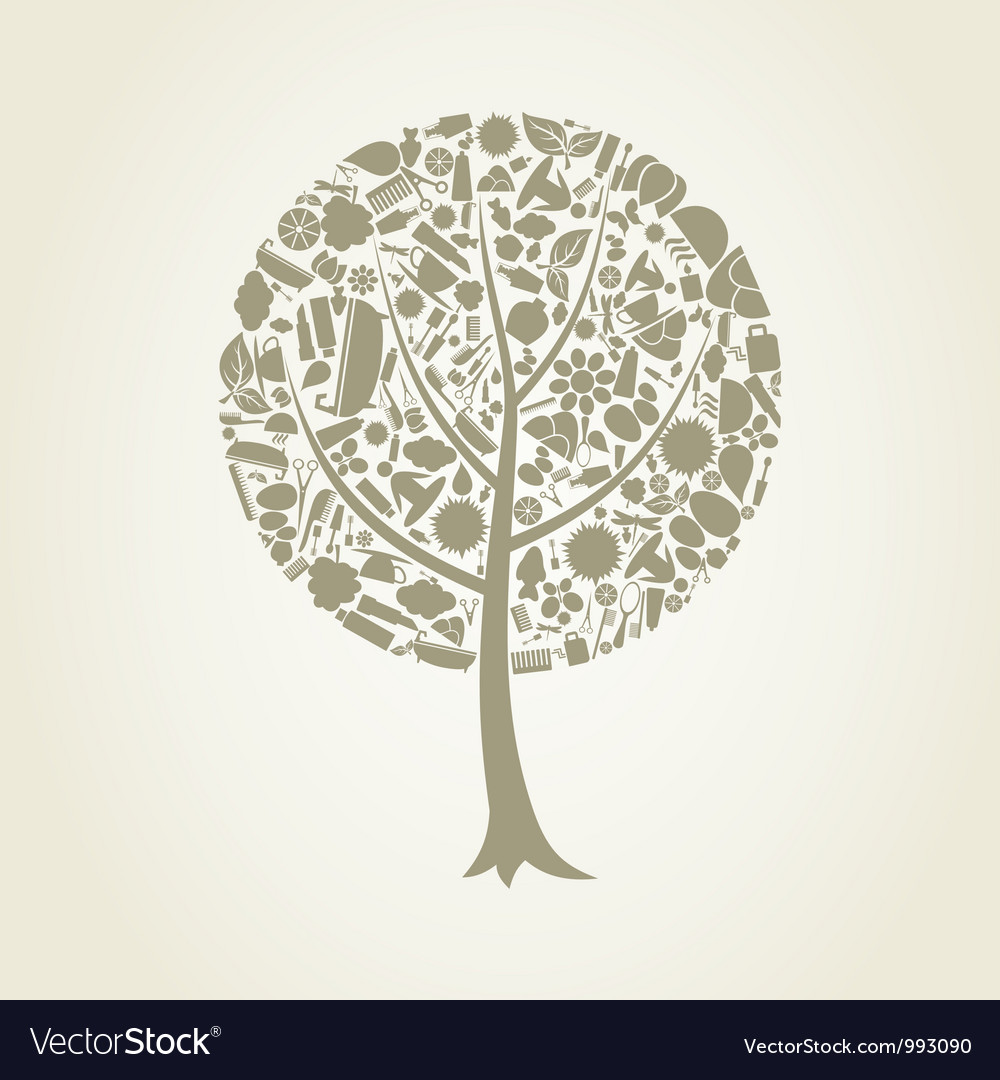 Tree spa Royalty Free Vector Image - VectorStock