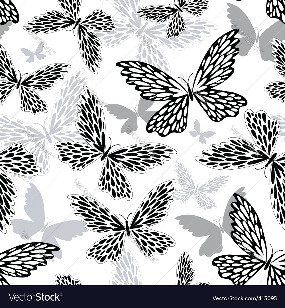Butterflies pattern Royalty Free Vector Image - VectorStock